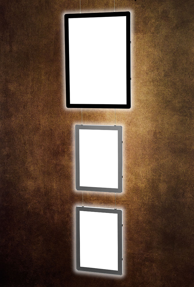 Porte-affiche led vice versa - Affichage Vitrine | Le spécialiste du ...