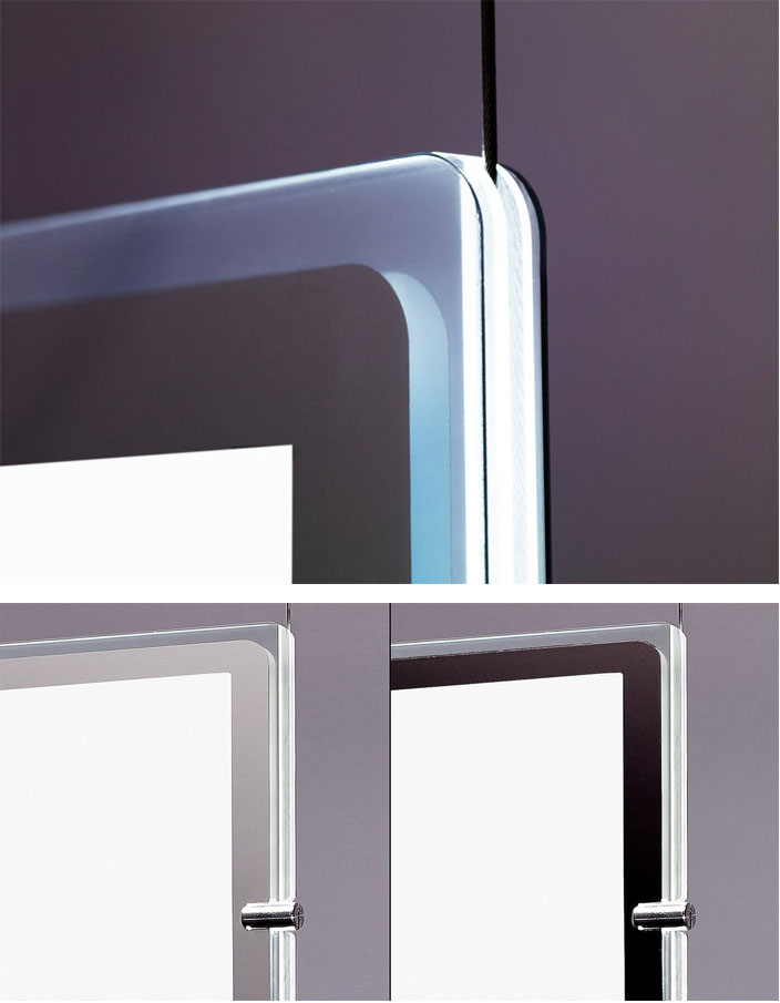 Porte-affiche led S2 - Affichage Vitrine | Le spécialiste du porte ...